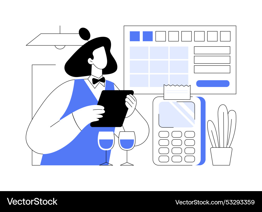 Pos software isolated cartoon Royalty Free Vector Image