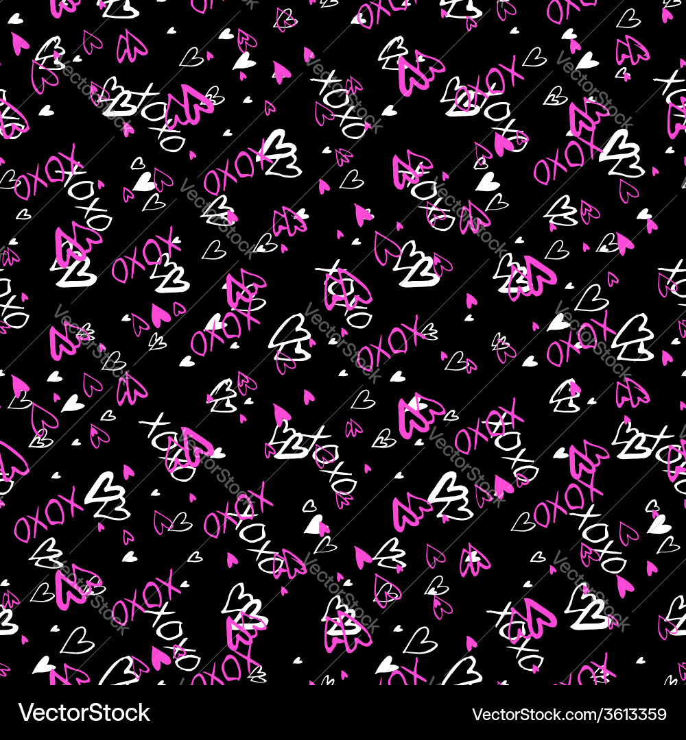 Romantic Heart Pattern Royalty Free Vector Image