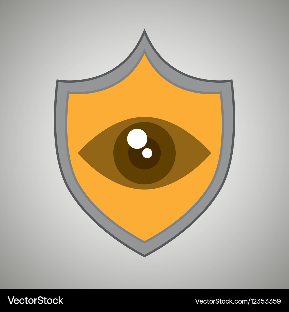 Symbol eye alert data Royalty Free Vector Image