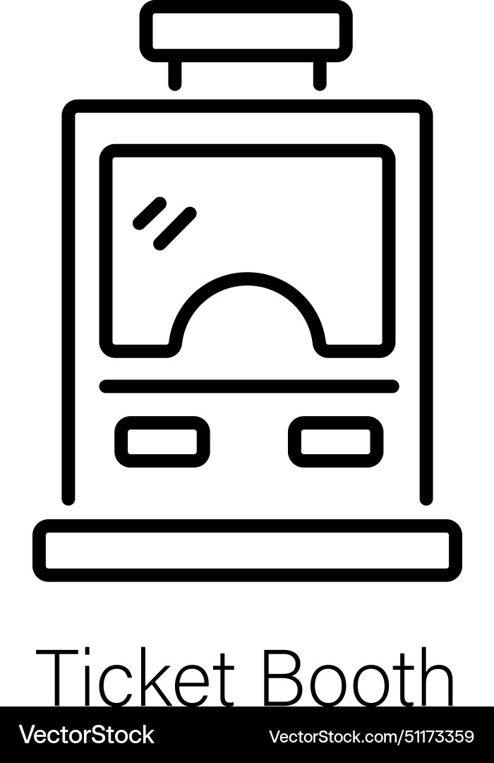 Ticket booth Royalty Free Vector Image - VectorStock