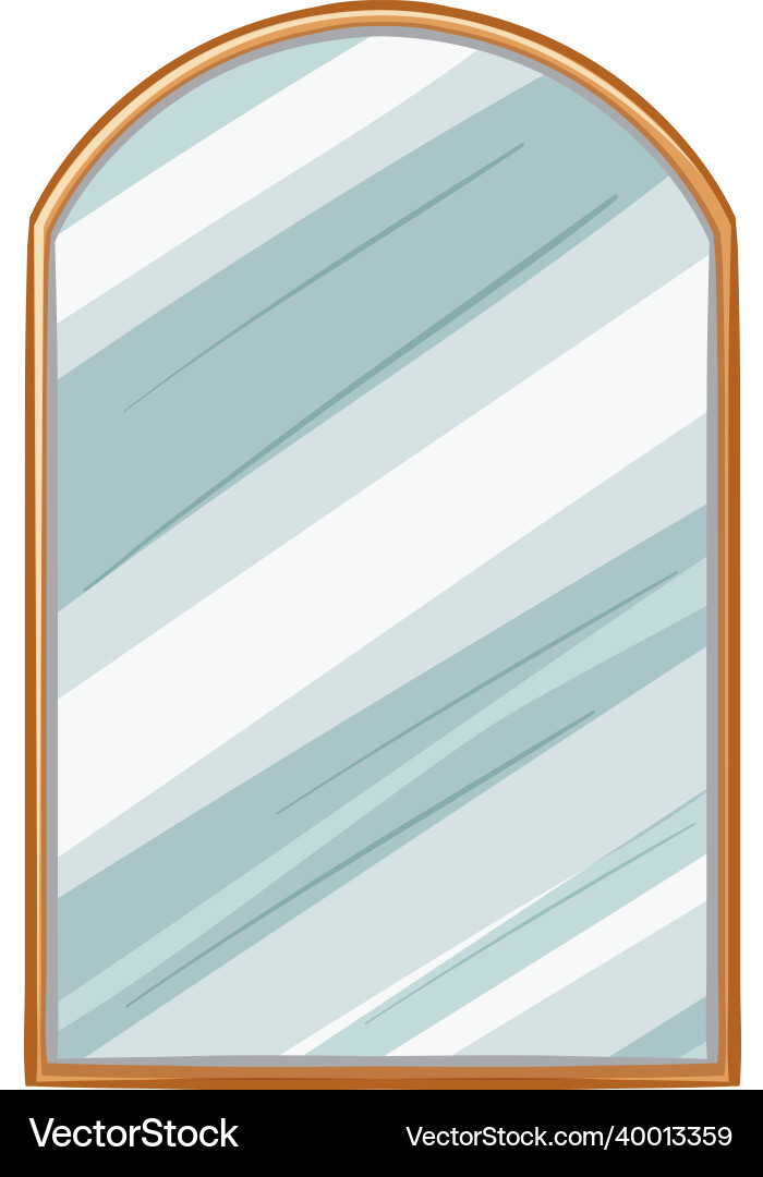 Vintage mirror isolated on white background Vector Image