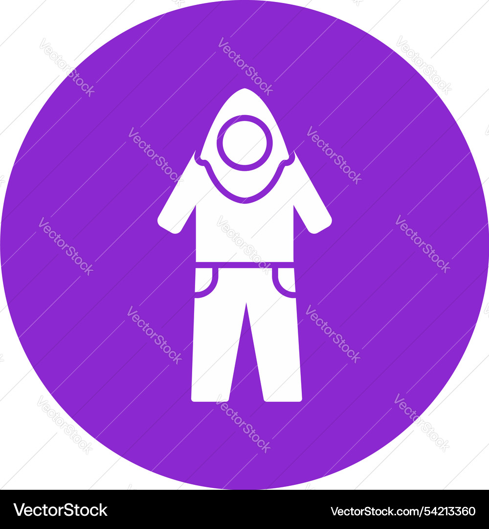 Coverall glyph circle icon Royalty Free Vector Image