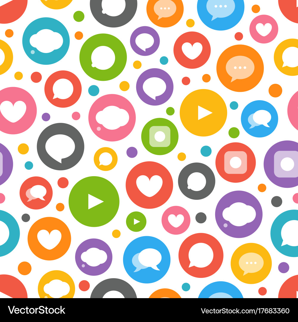 Different color simple communication seamless Vector Image