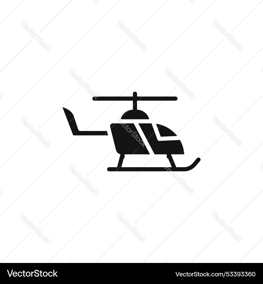 Helicopter icon isolated on white background Vector Image
