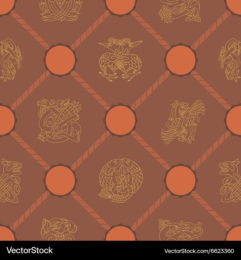 Seamless background with celtic art Royalty Free Vector