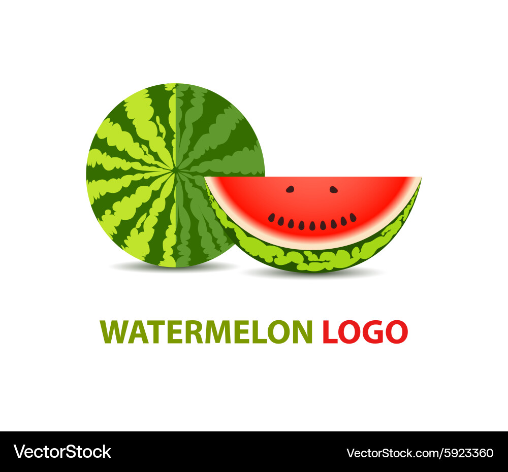 Watermelon logo design Royalty Free Vector Image