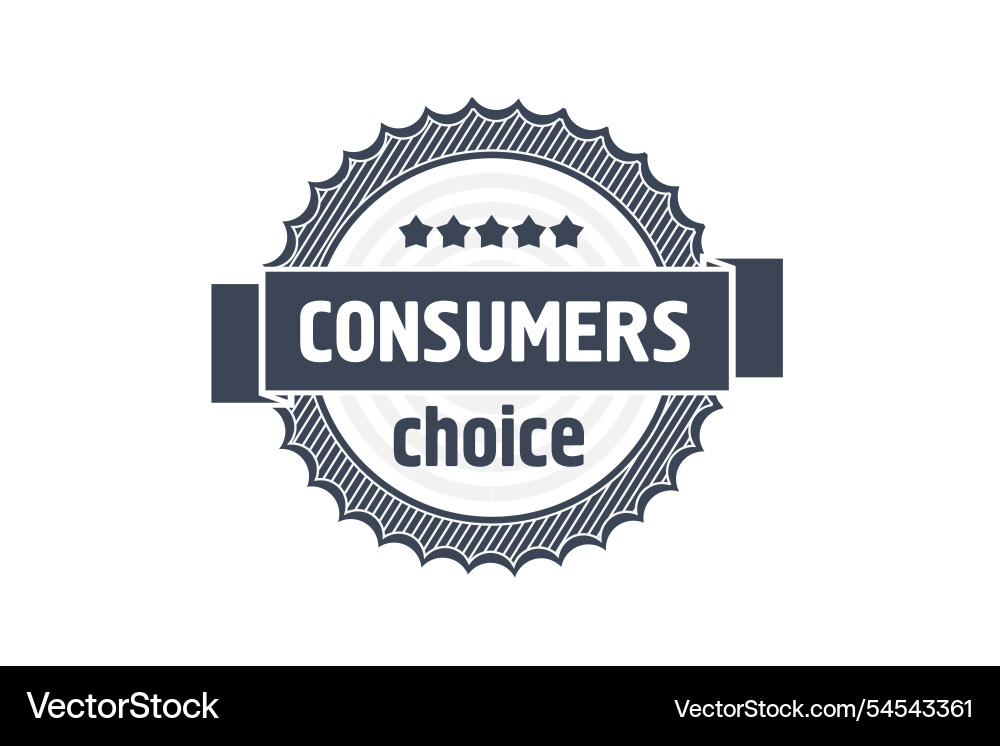 Consumers choice badge label isolated on white Vector Image