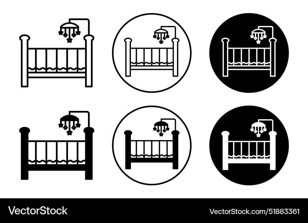 Crib icon Royalty Free Vector Image - VectorStock