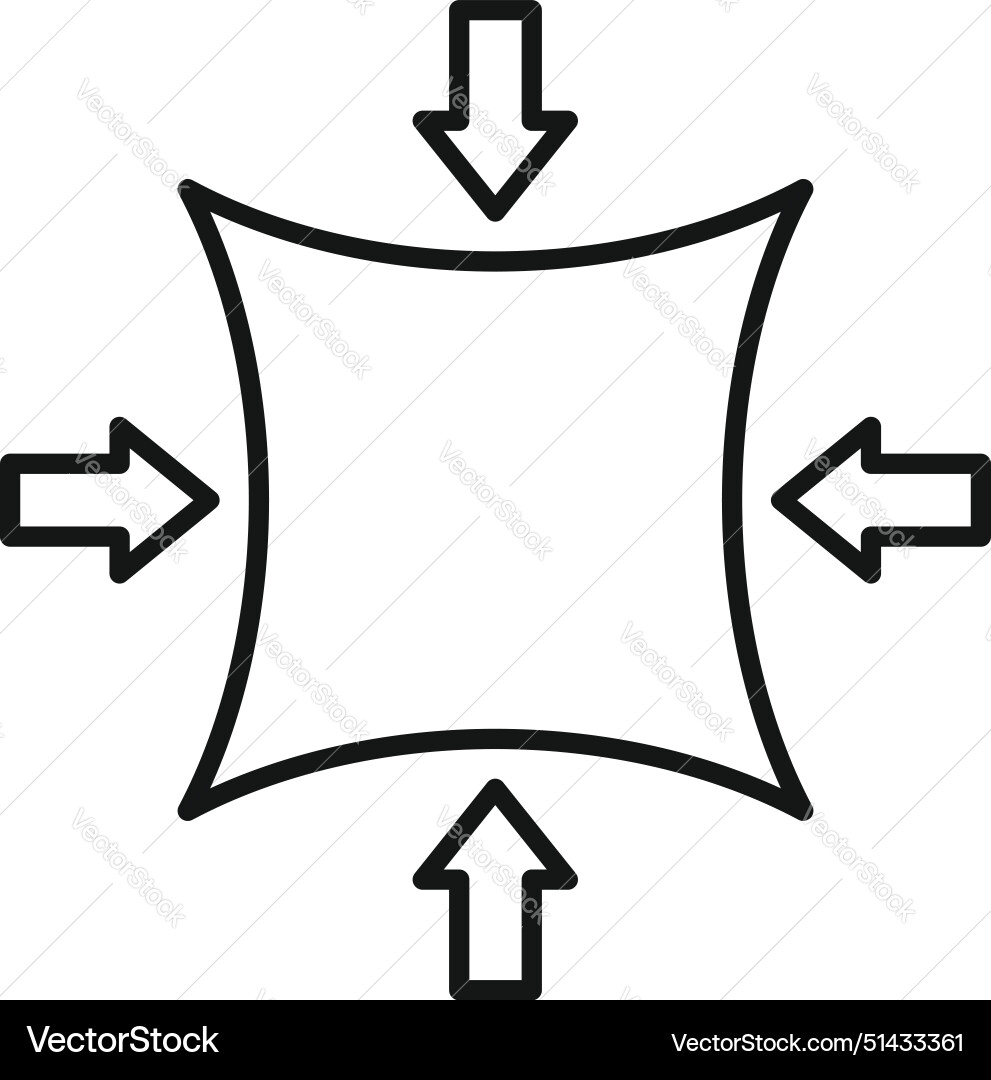 Expand symbol line icon design Royalty Free Vector Image