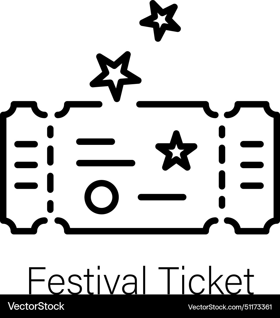 Festival ticket Royalty Free Vector Image - VectorStock