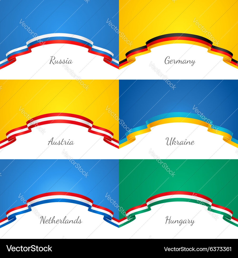 Flags background set Royalty Free Vector Image
