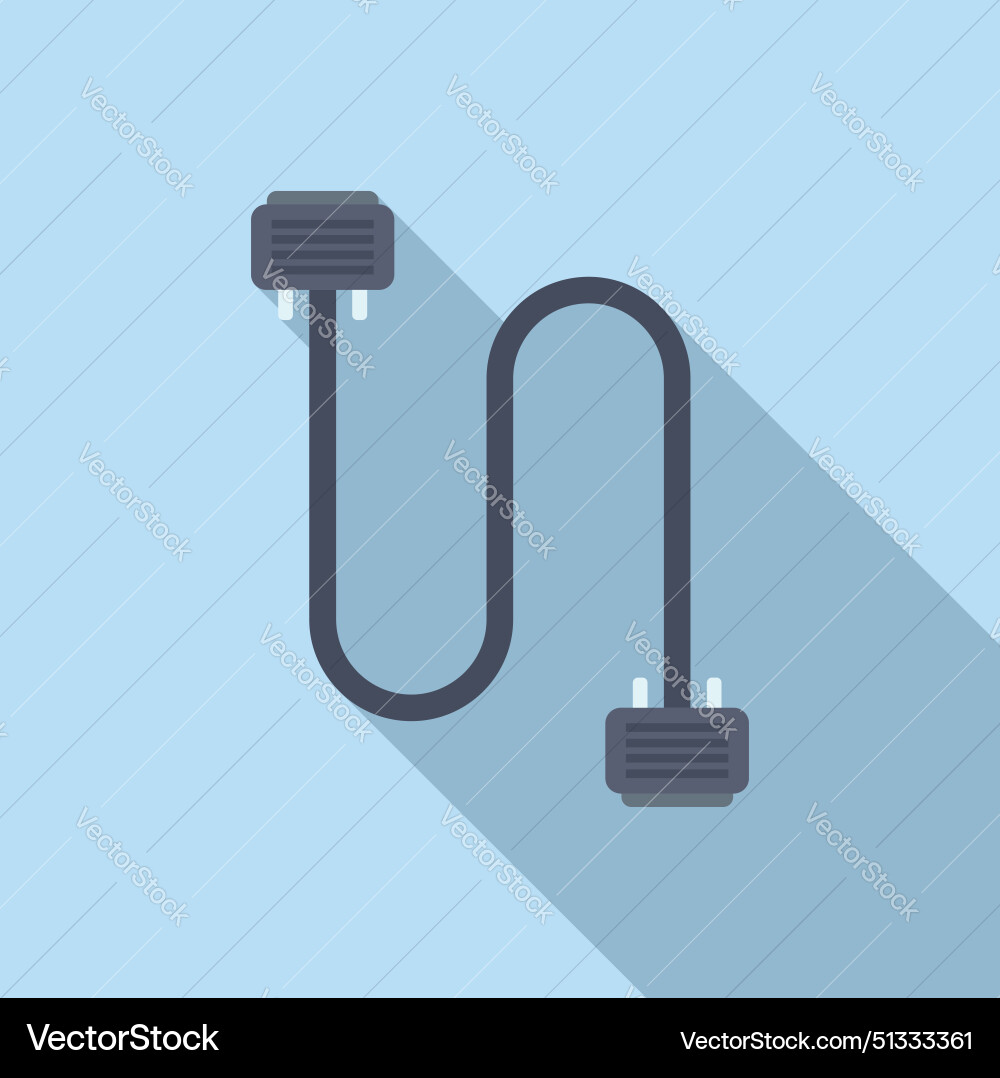 Flat design electric plug icon Royalty Free Vector Image