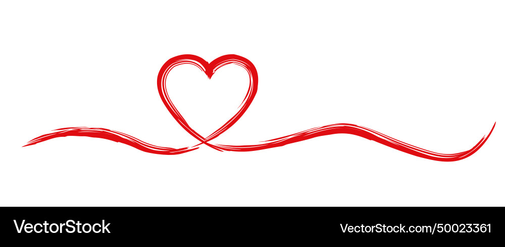 Heart line and isolated white background Vector Image
