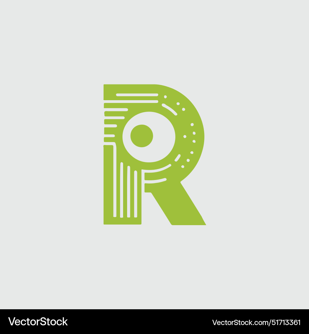 Letter r logo Royalty Free Vector Image - VectorStock