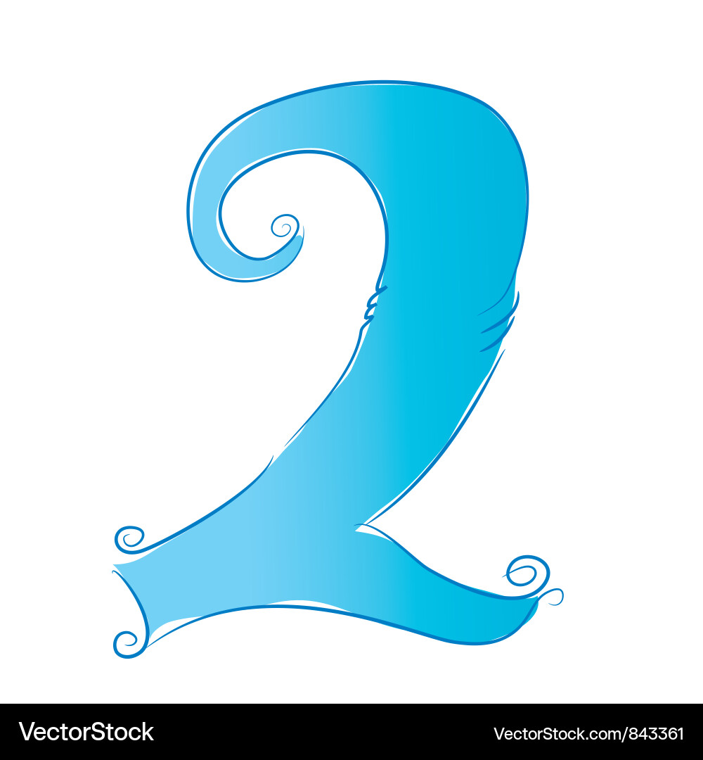 Number 2 Royalty Free Vector Image - VectorStock
