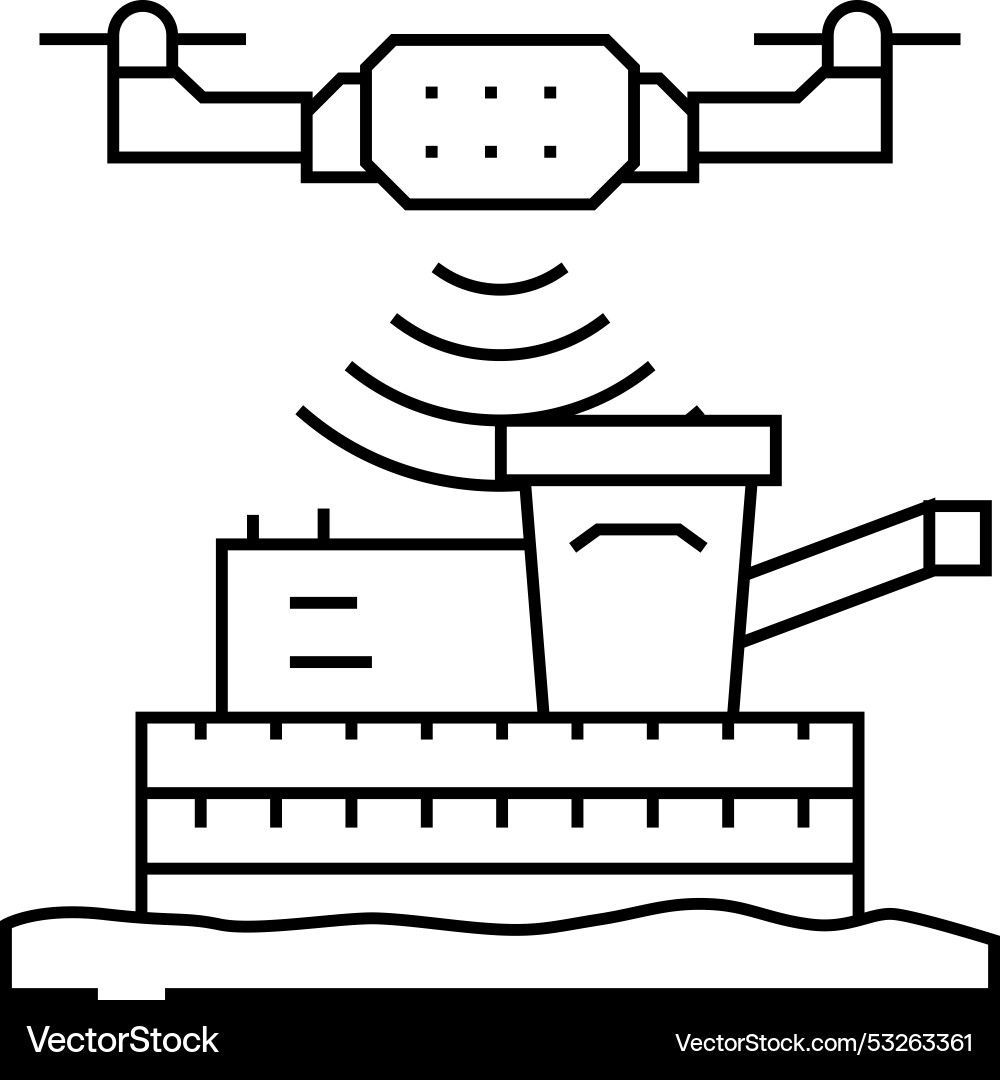 Precision agriculture line icon Royalty Free Vector Image