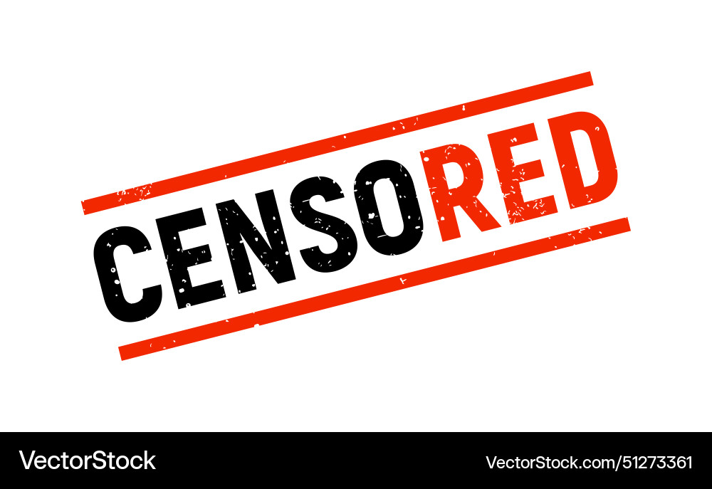 Red censor rubber stamp grunge icon content Vector Image