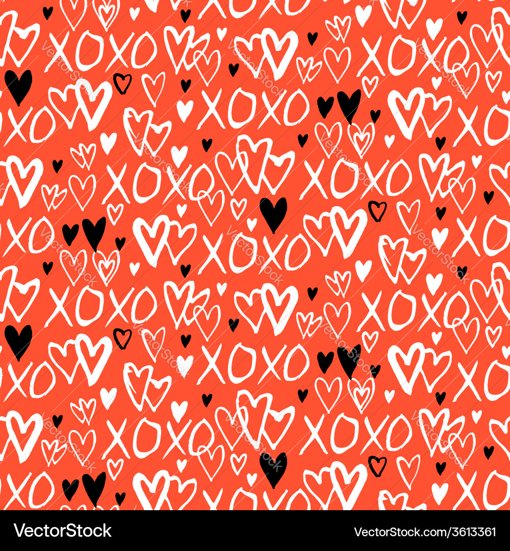 Romantic Heart Pattern Royalty Free Vector Image