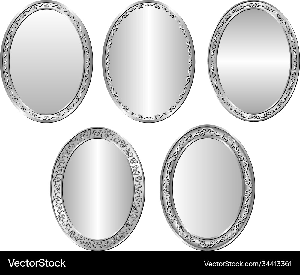 Silver frames Royalty Free Vector Image - VectorStock