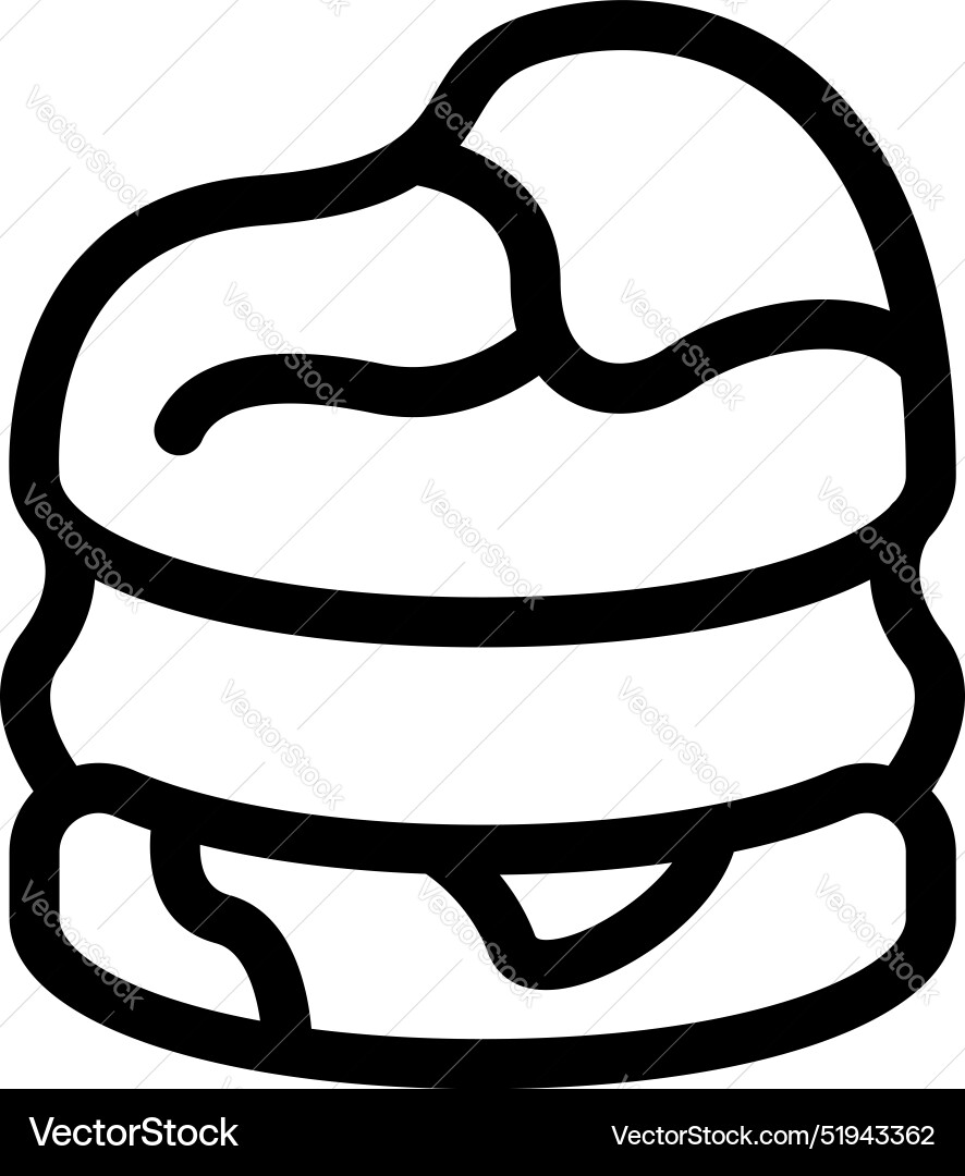 Big burger icon featuring three beef patties Vector Image