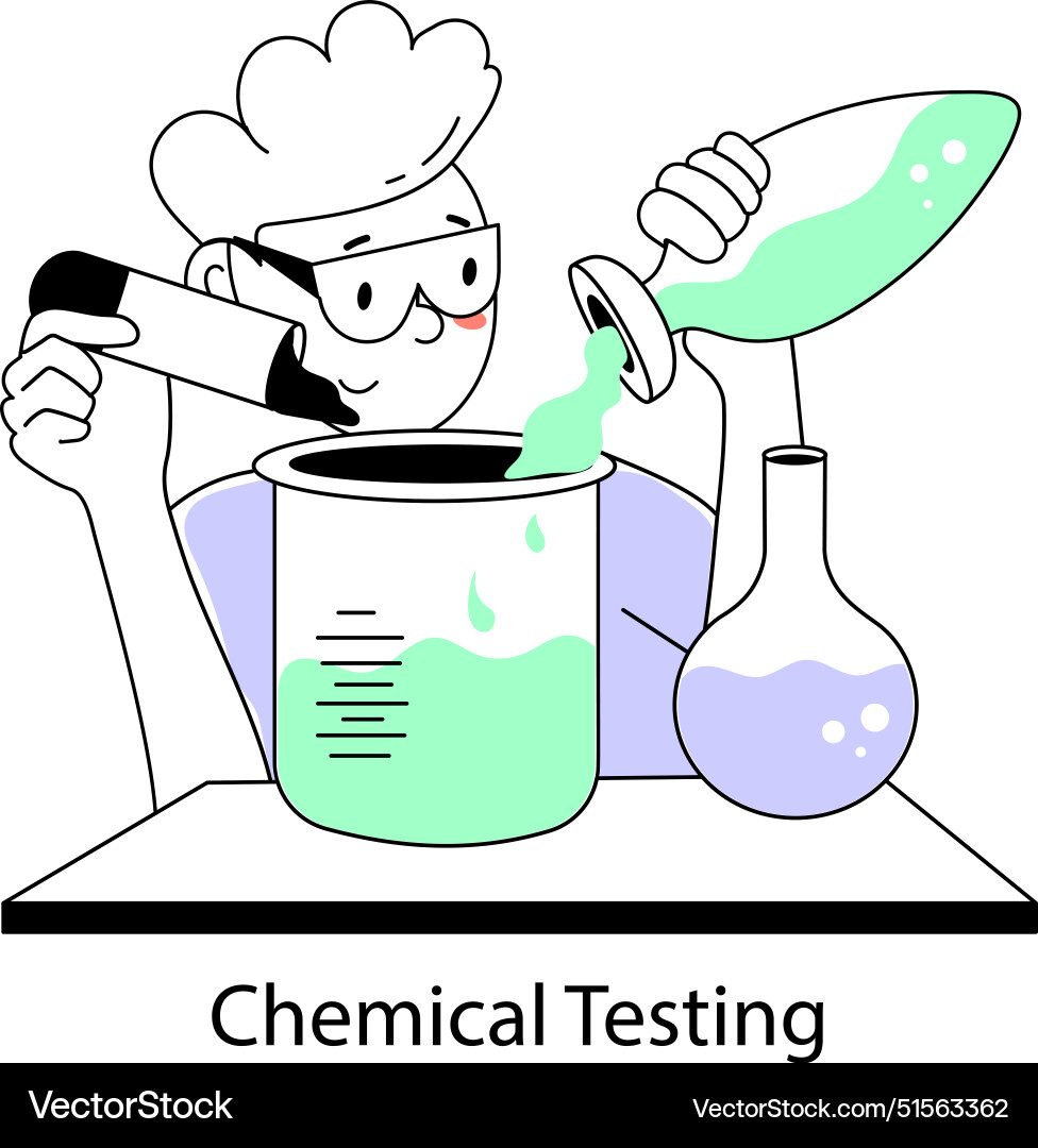 Chemical testing Royalty Free Vector Image - VectorStock