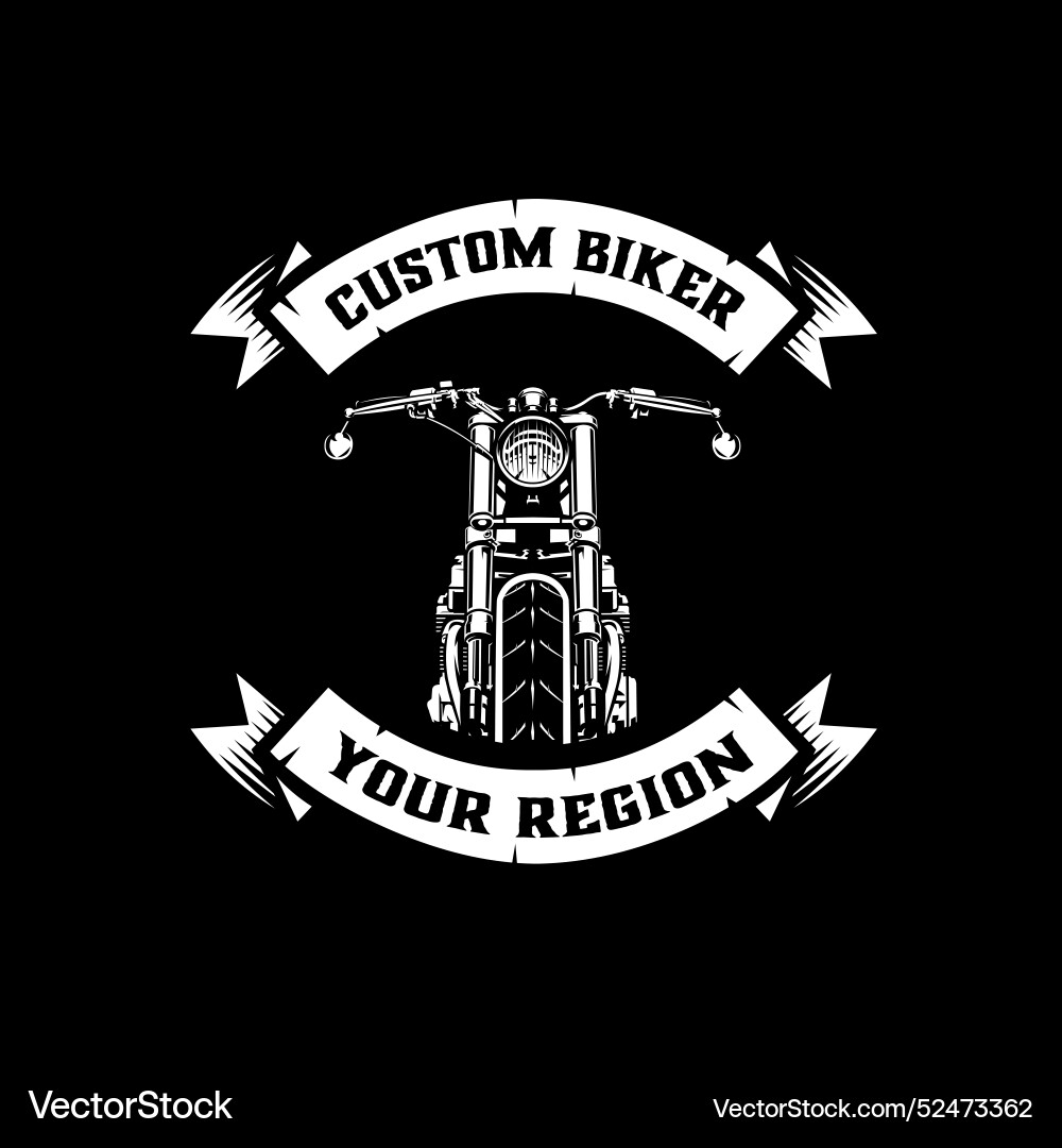 Classic custom motorcycle emblem badge isolated Vector Image