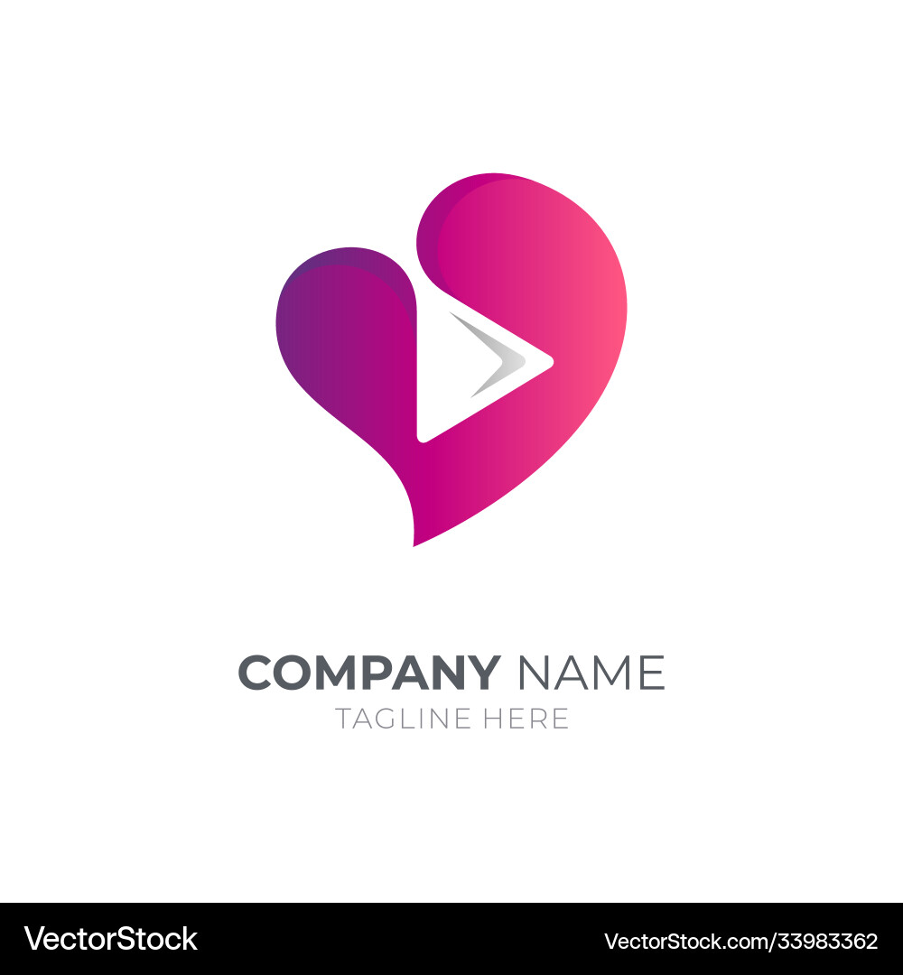 Happy media play logo Royalty Free Vector Image