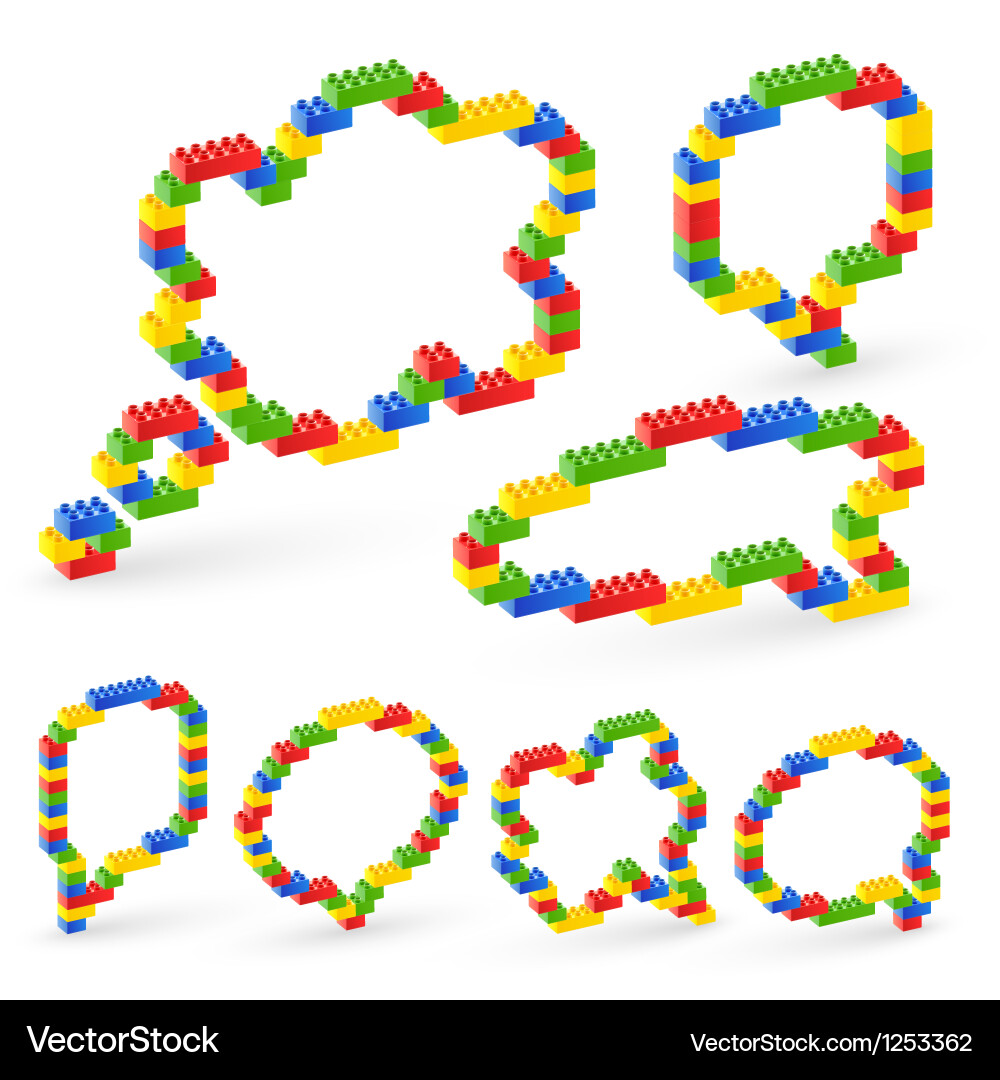 Lego bubble Royalty Free Vector Image - VectorStock