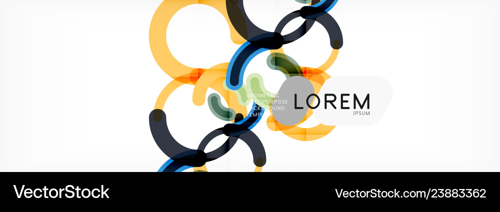 Linear design circle background Royalty Free Vector Image