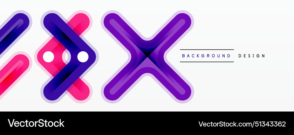 Minimal geometric background cross line design Vector Image