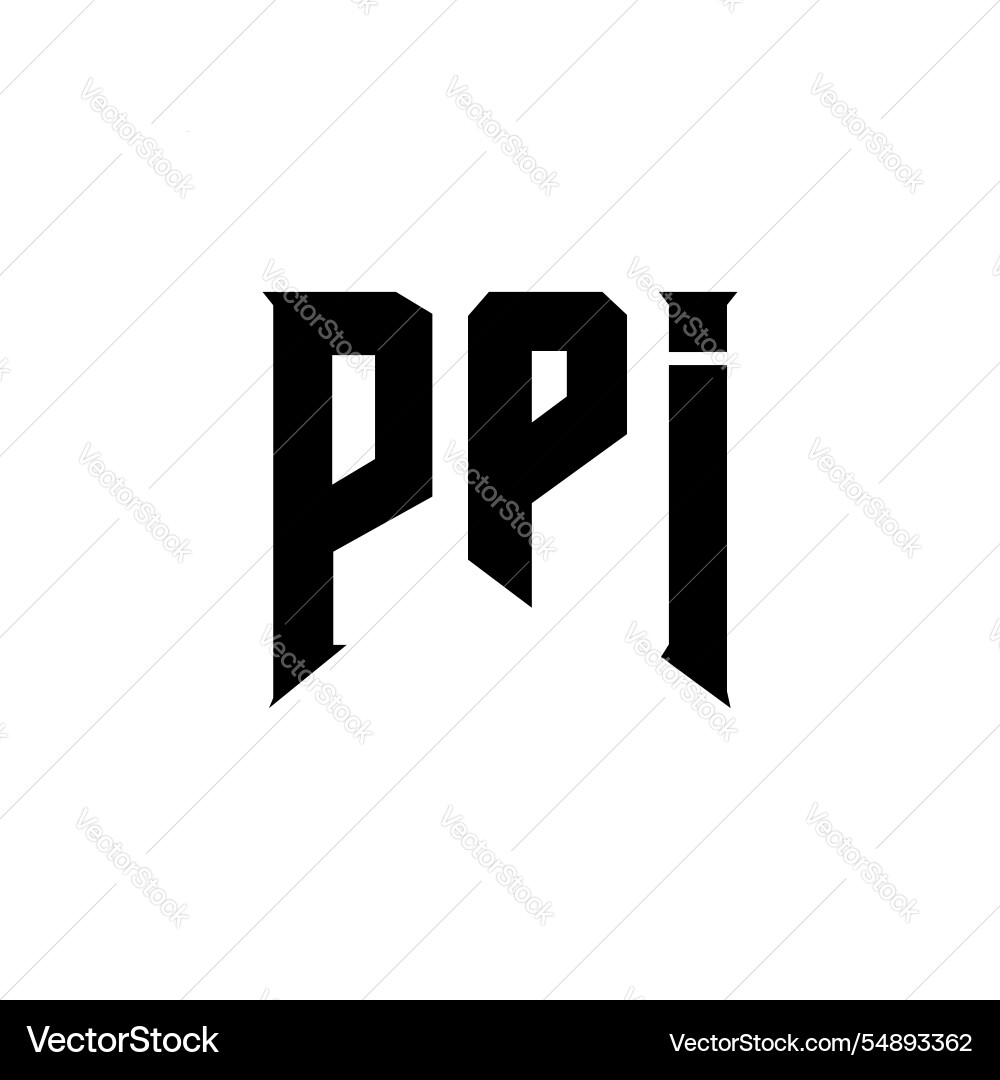 Ppi letter logo design for technology company – Royalty-Free Vector | VectorStock