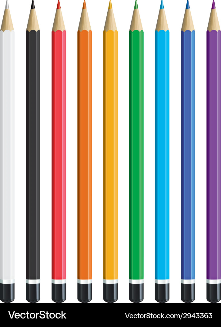 Colored pencils Royalty Free Vector Image - VectorStock