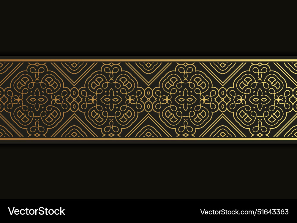 Elegant golden ornamental border template Vector Image