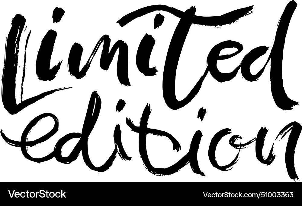 Limited edition modern lettering design Royalty Free Vector