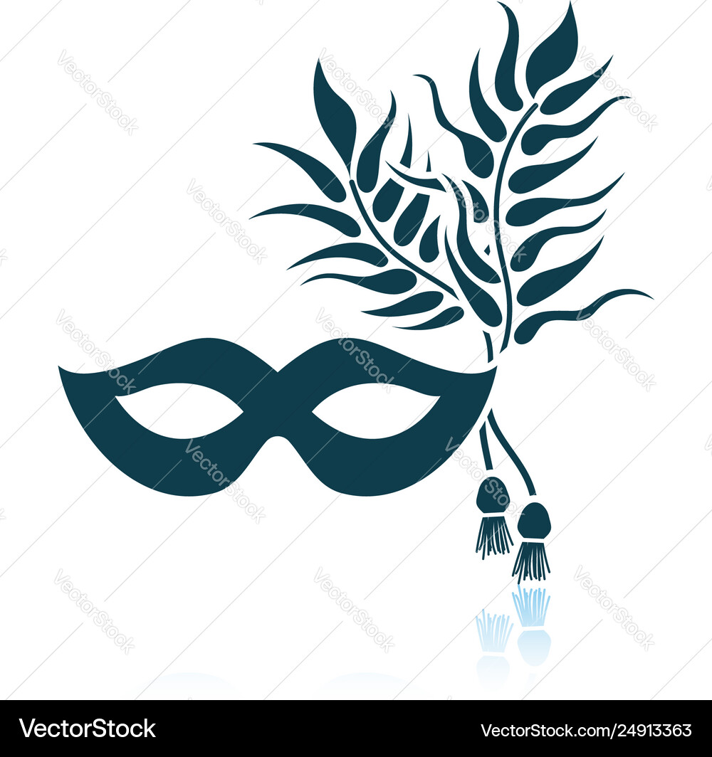 Party carnival mask icon Royalty Free Vector Image