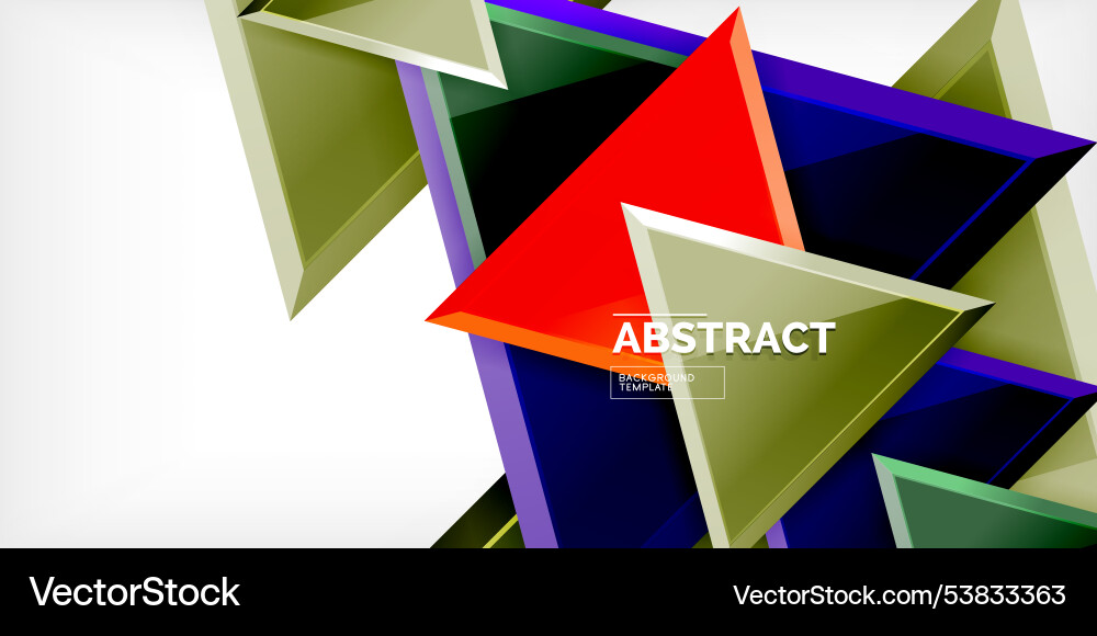 Triangle glass shapes geometric abstract Vector Image