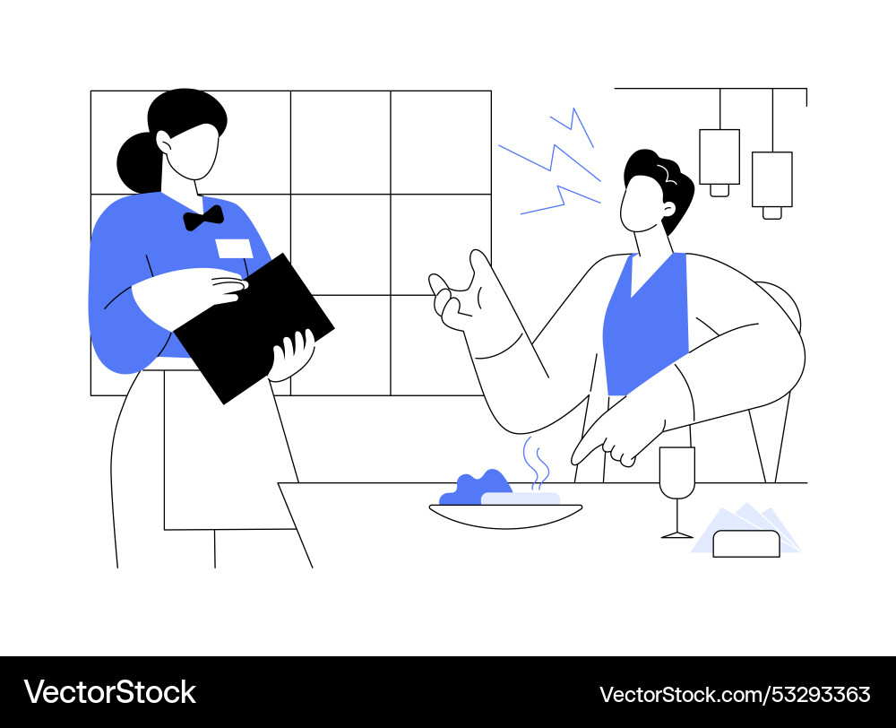 Unhappy client isolated cartoon Royalty Free Vector Image