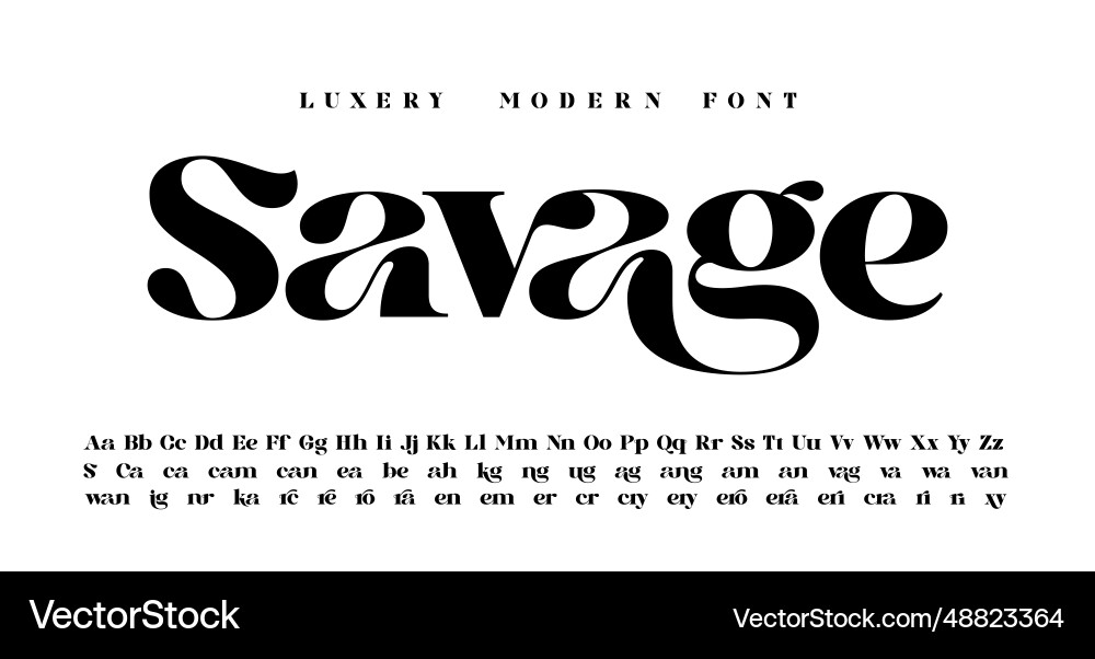 Bold serif font in modern style Royalty Free Vector Image