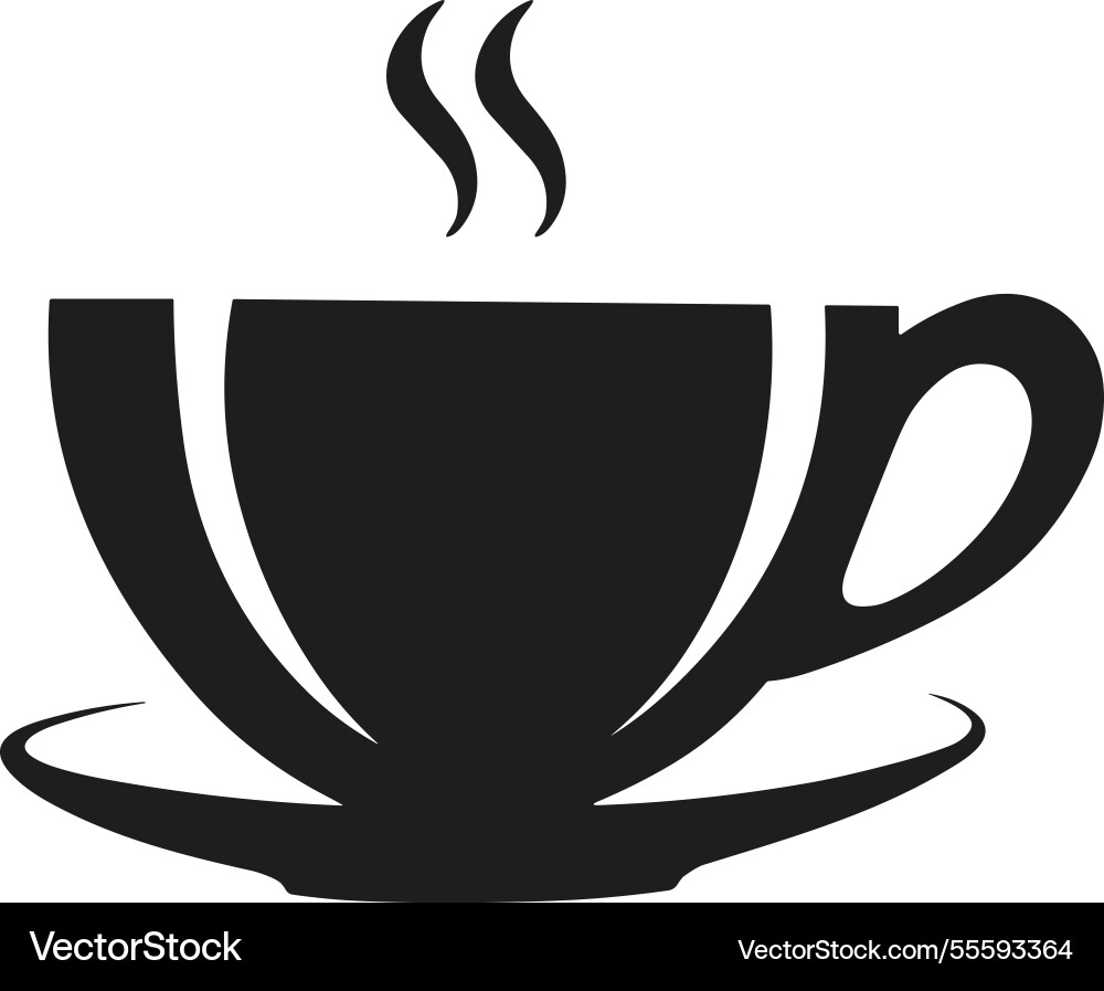Coffee cup silhouette Royalty Free Vector Image