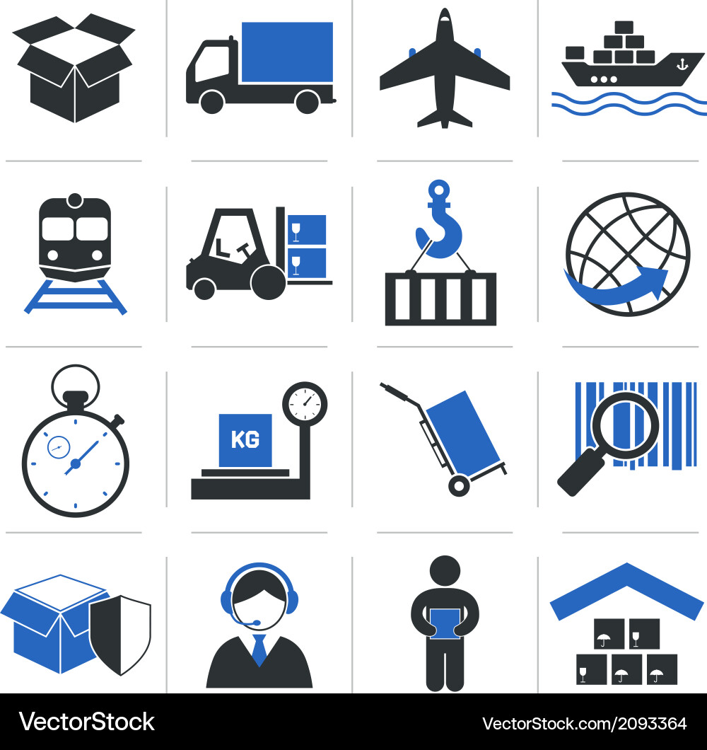 Logistic service icons Royalty Free Vector Image