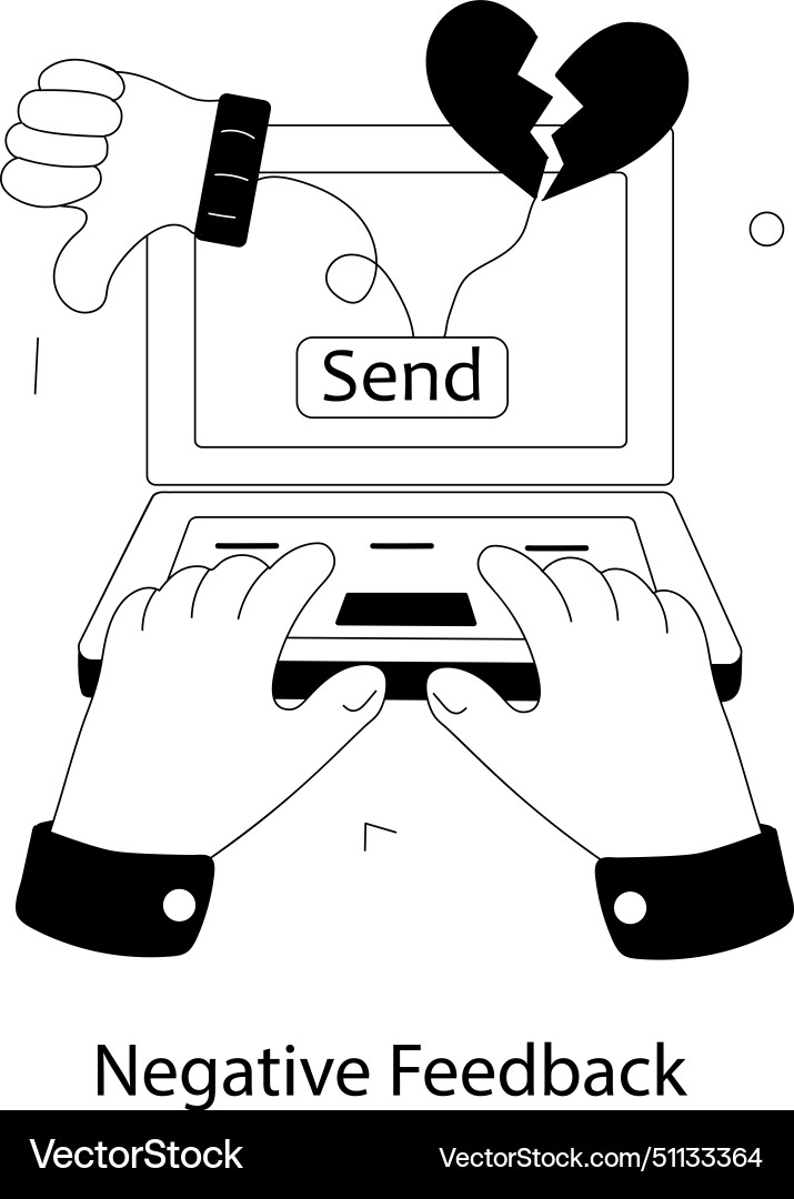 Negative feedback Royalty Free Vector Image - VectorStock