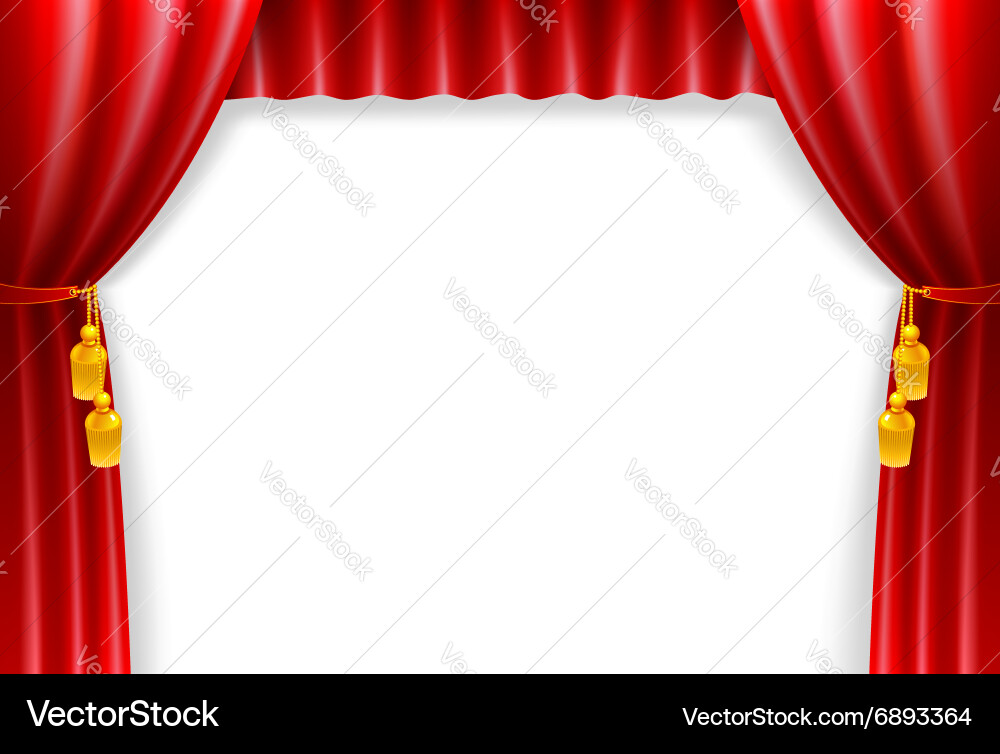 Red curtain Royalty Free Vector Image - VectorStock