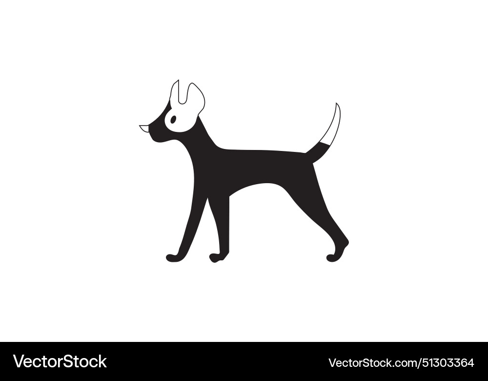 Stylish basenji dog minimal icon design Royalty Free Vector