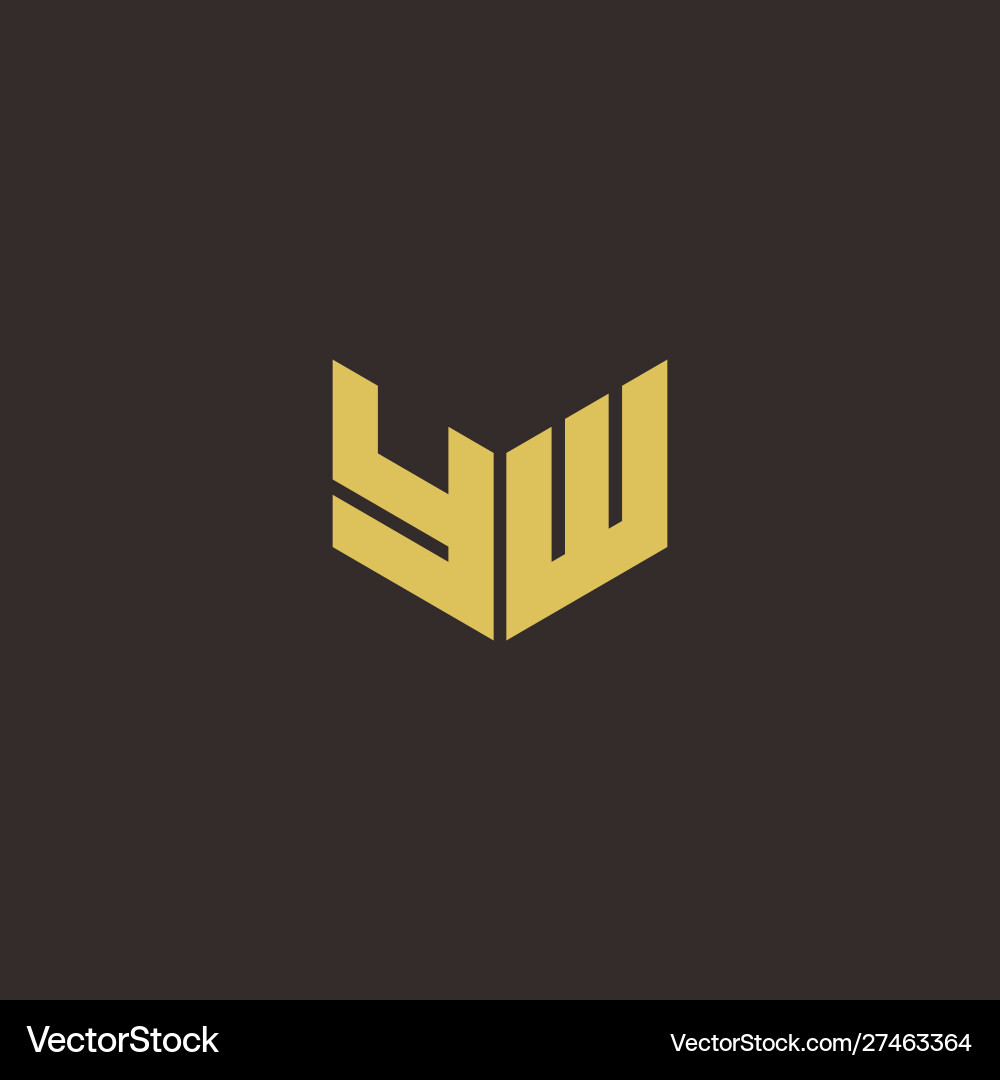 Yw logo letter initial designs template Royalty Free Vector
