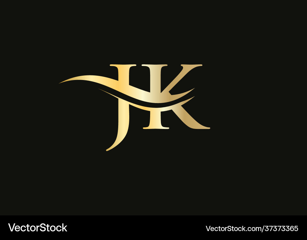 Elegant JK Monogram Logo Royalty Free Vector Image