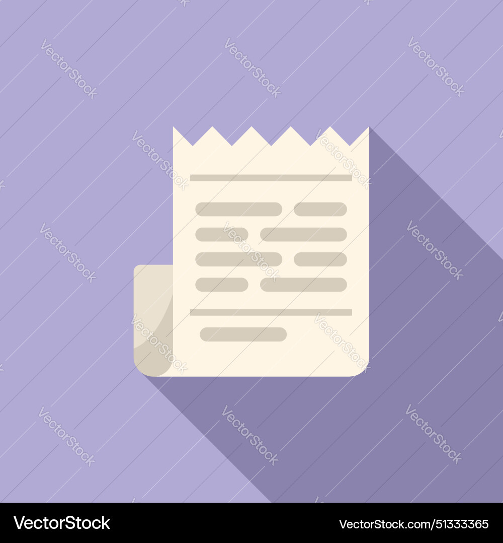 Flat design icon of a torn paper document Vector Image