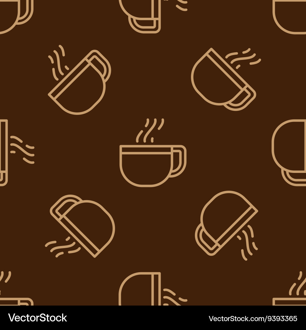 Glass coffee cup pattern Royalty Free Vector Image