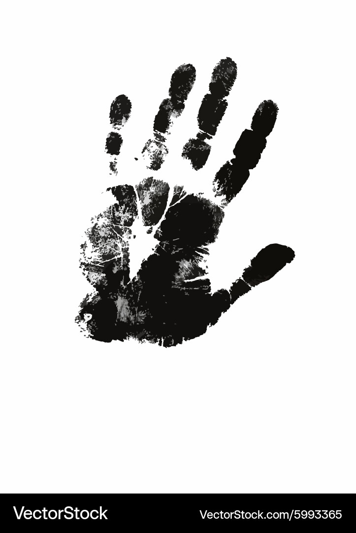 Human hand print Royalty Free Vector Image - VectorStock