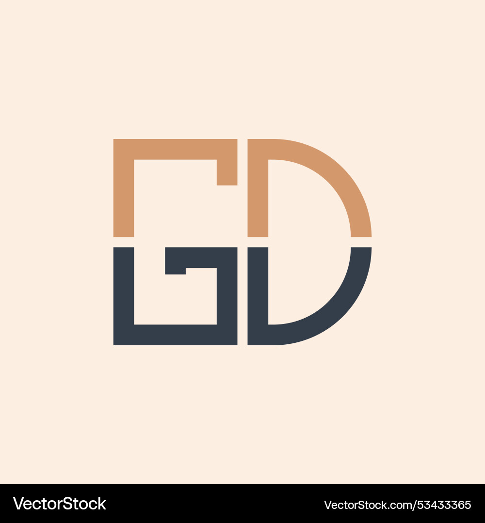 Modern gd letter logo design creative and Vector Image