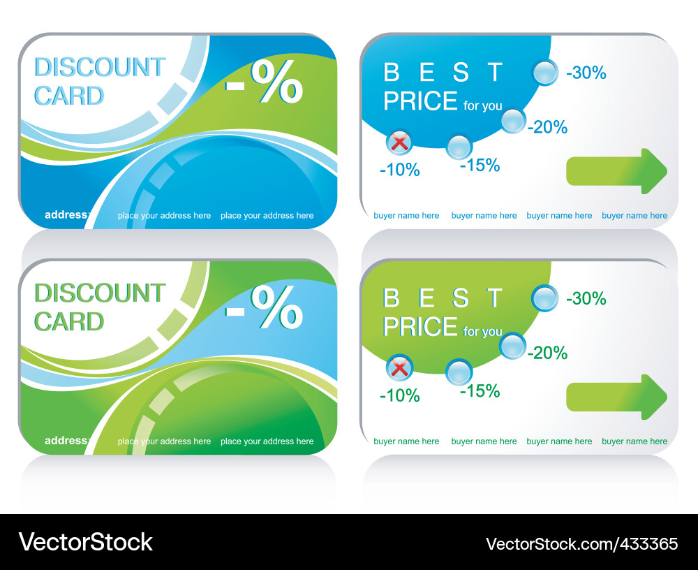 Retail cards Royalty Free Vector Image - VectorStock